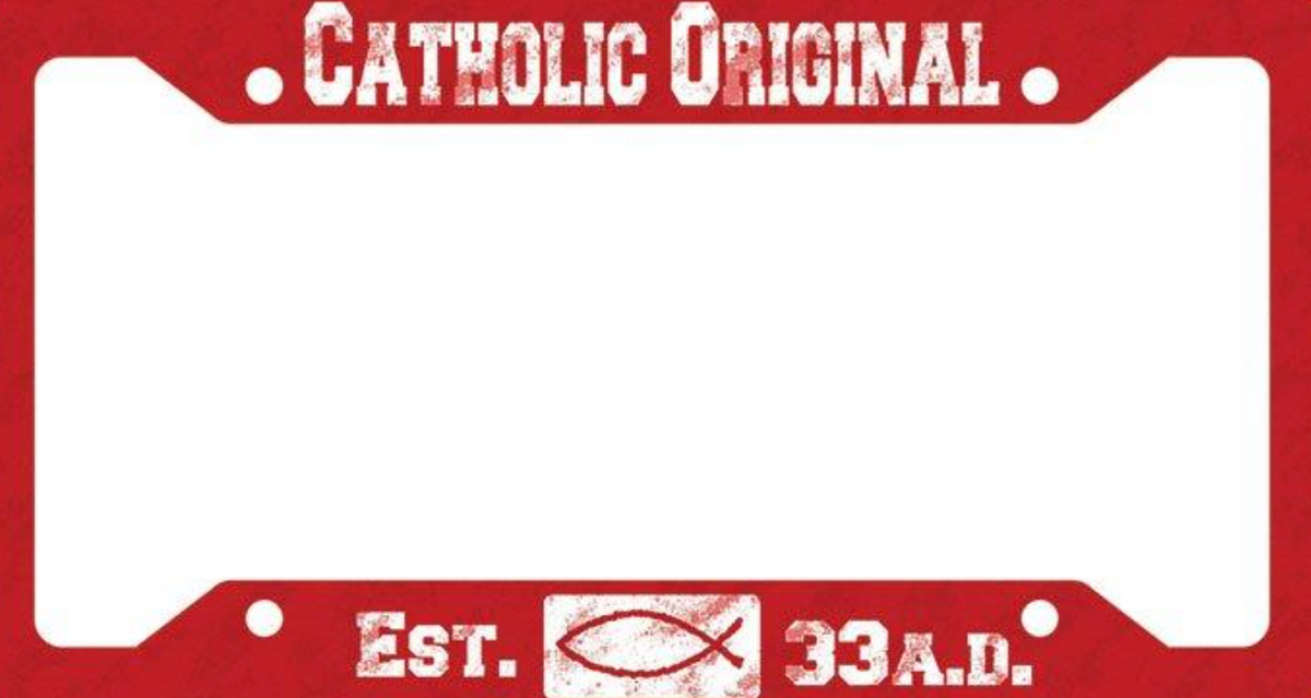 Catholic License Plate & Plate Frames – St. Anthony's Book & Gift Shop, LLC